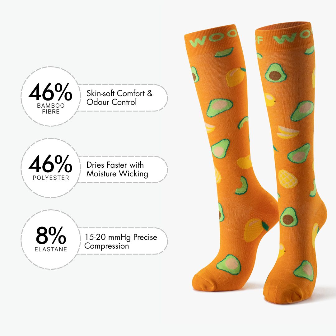 Avo Mango Bamboo Compression Socks | Dr. Woof Apparel