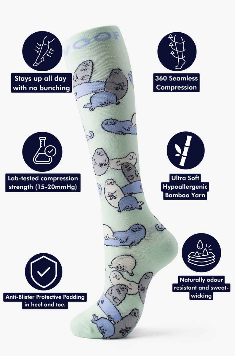 Seal Moisture-Wicking Compression Socks | Dr. Woof Apparel